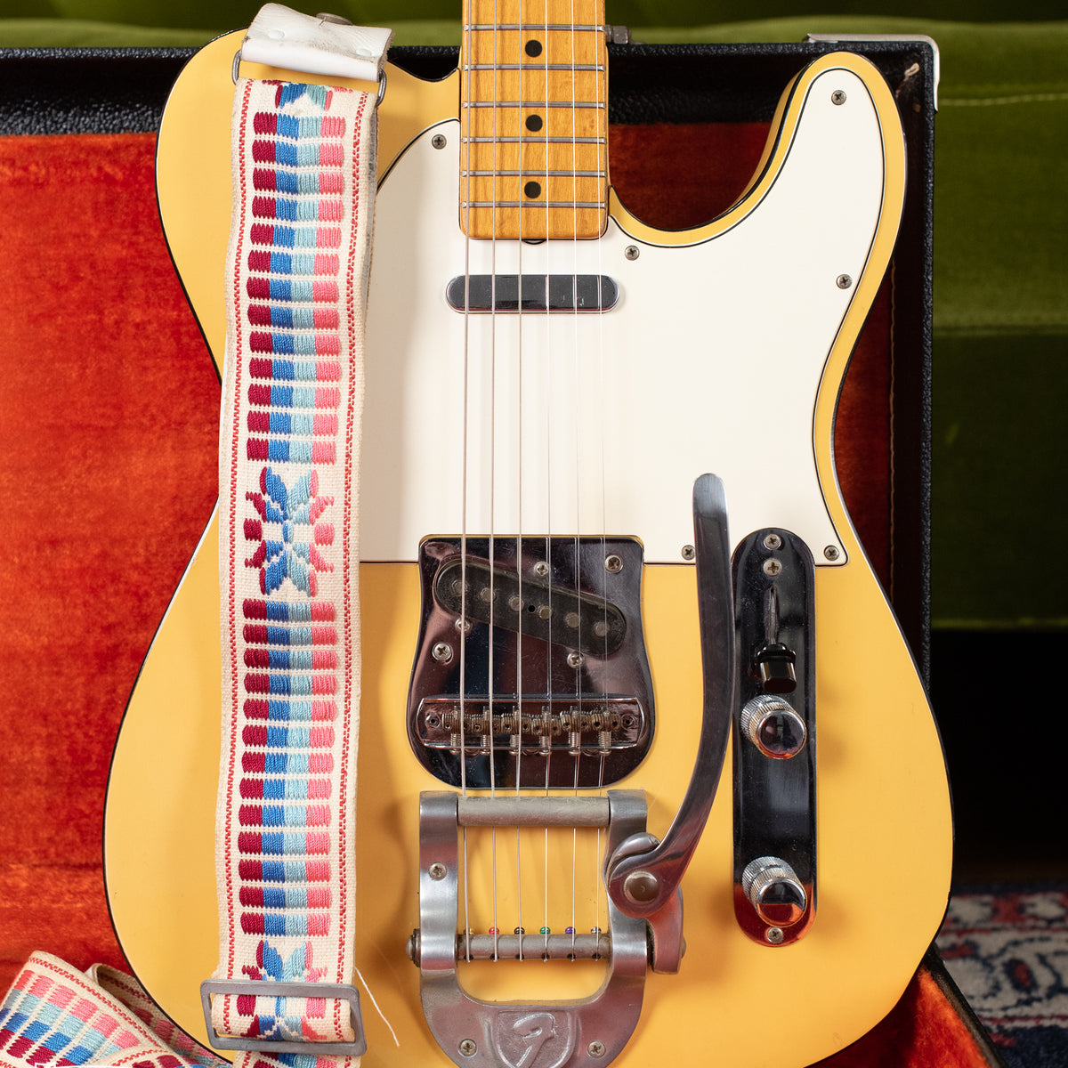 1968 Fender Telecaster Custom Blond Black Binding – True Vintage Guitar